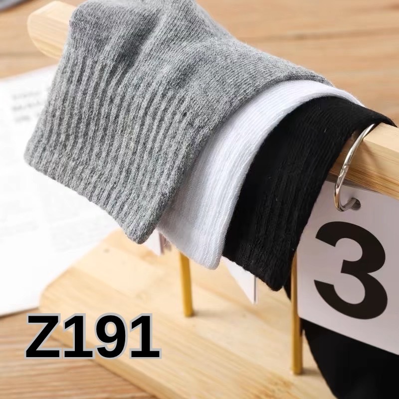 New //แบบ 12คู่// ถุงเท้าข้อกลางสีพื้นระบายอากาศได้ดีเนื้อผ้านิ่มใส่สบาย รุ่น Z191 | Shopee Thailand
