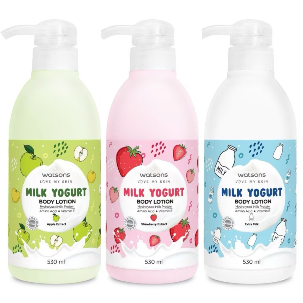 WATSONS Milk Yogurt Body Lotion วัตสัน มิลค์ โยเกิร์ต บอดี้ โลชั่น 530 ...