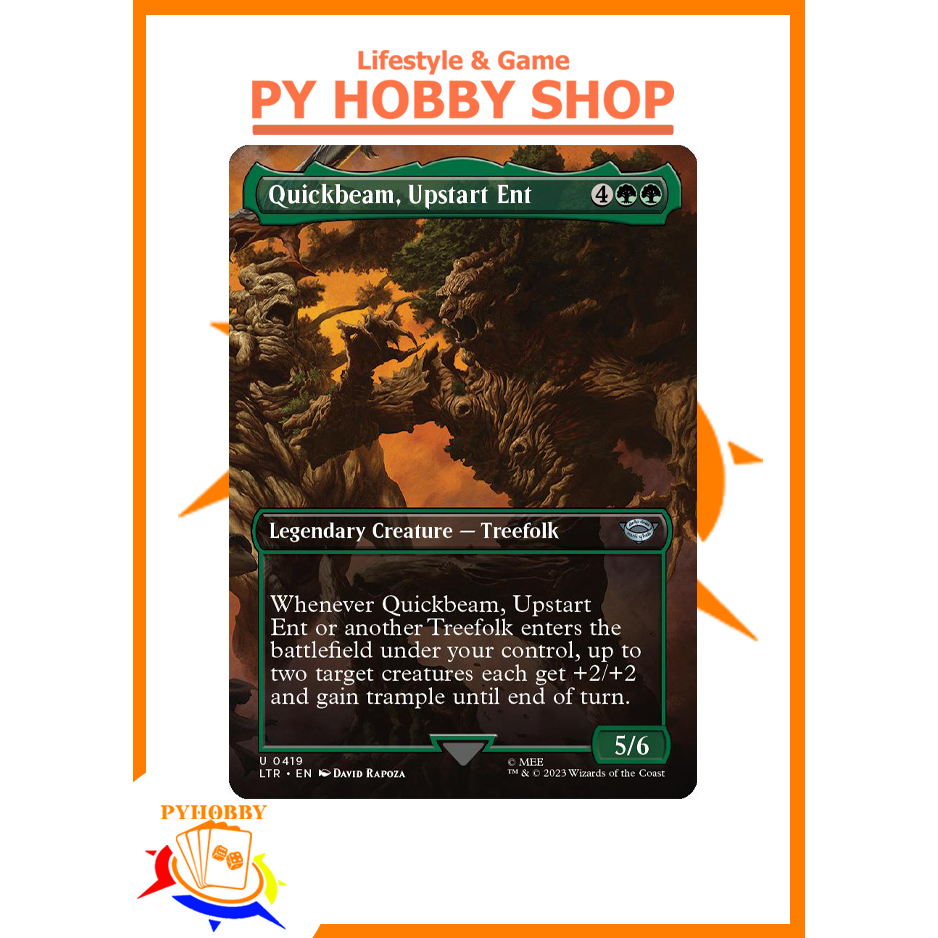 [MTG] The Lord of the Rings: Tales of Middle-earth Variants: Quickbeam, Upstart Ent (Borderless ...