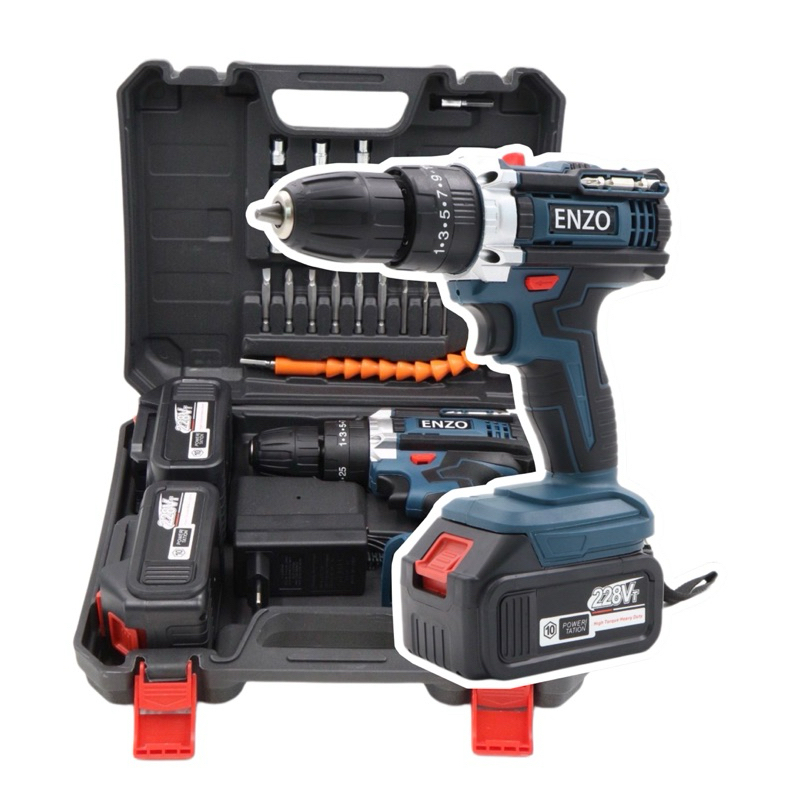 สว่านแบตกระแทก enzo 3 ระบบ รุ่น 228V แบตก้อนใหญ่ | Shopee Thailand