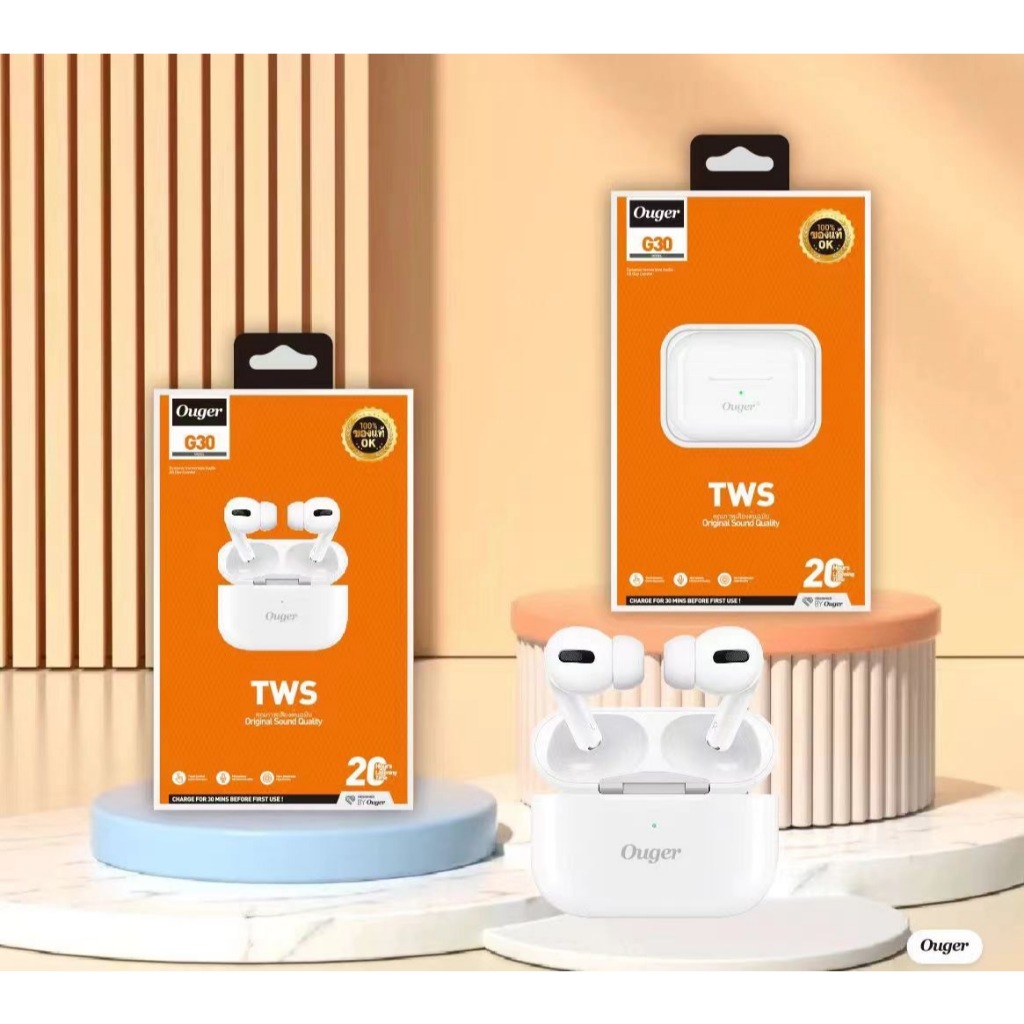 Ouger หูฟังไร้สาย เสียงดี ไมค์ชัด ตัดเสียงรบกวน แสตนด์บายนาน 80ชั่วโมง ...