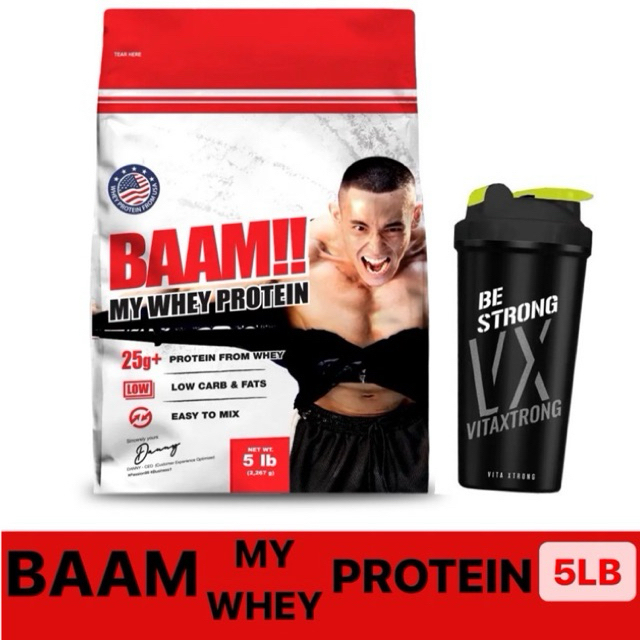 BAAM MY WHEY PROTEIN ขนาด 5LB เวย์โปรตีน ลดไขมัน เพิ่มกล้ามเนื้อ ของแท้ ...