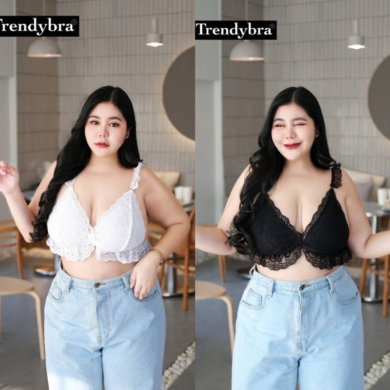 /TB/ บราลูกไม้สาวอวบ แต่งชายระบาย น่ารักคุณหนู เสื้อผ้าไซส์ใหญ่ สาว อ้วน พลัสไซส์ plussize ...