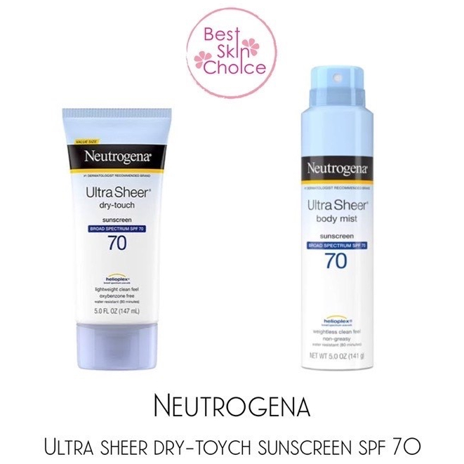 กันแดด /Neutrogena Ultra Sheer Dry-Touch Sunscreen SPF 70+ 147ml ...