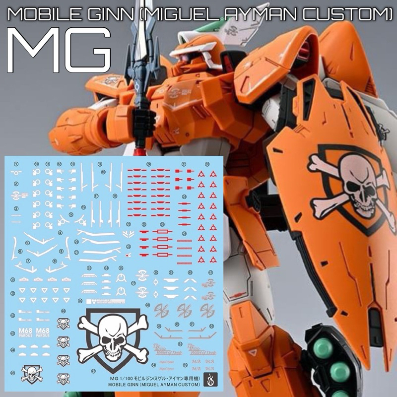 🟧ดีคอลน้ำ MGCE DECAL MG 1/100 MOBILE GINN (MIGUEL AYMAN CUSTOM ...