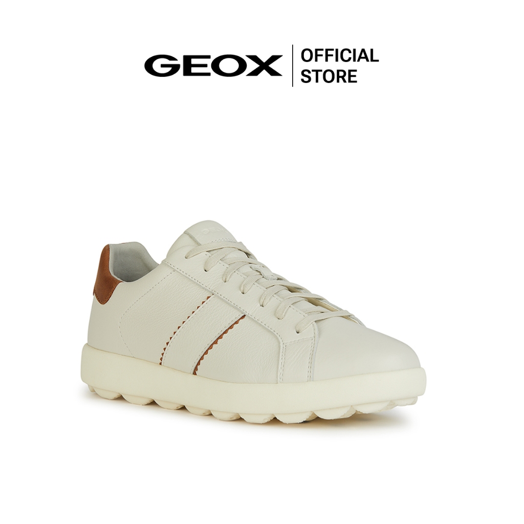 GEOX รองเท้าลำลองผู้ชาย รุ่น U SPHERICA VS EC4 - WHITE/BROWN ...