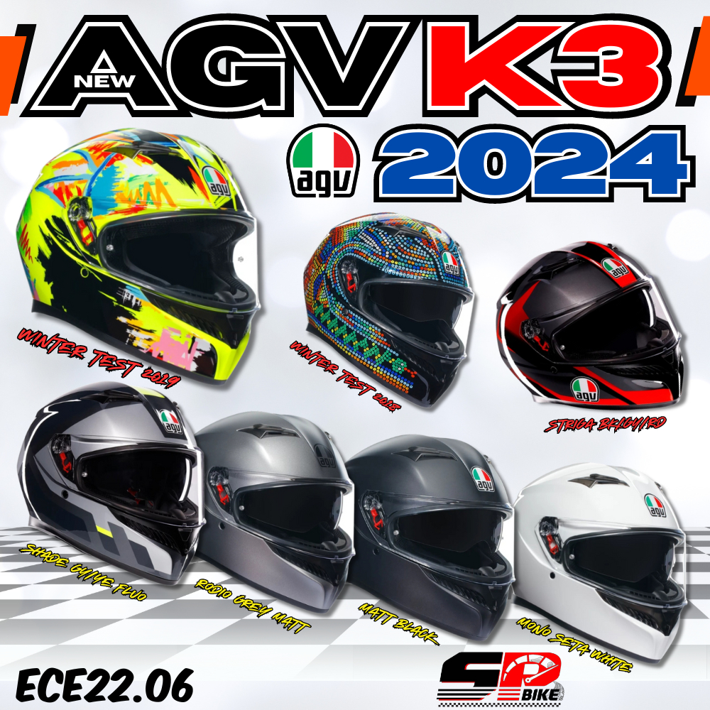 หมวกกันน็อค AGV K3 ล็อตใหม่ล่าสุด 2024 ของแท้ ส่งไว!!! SP.Bike | Shopee ...