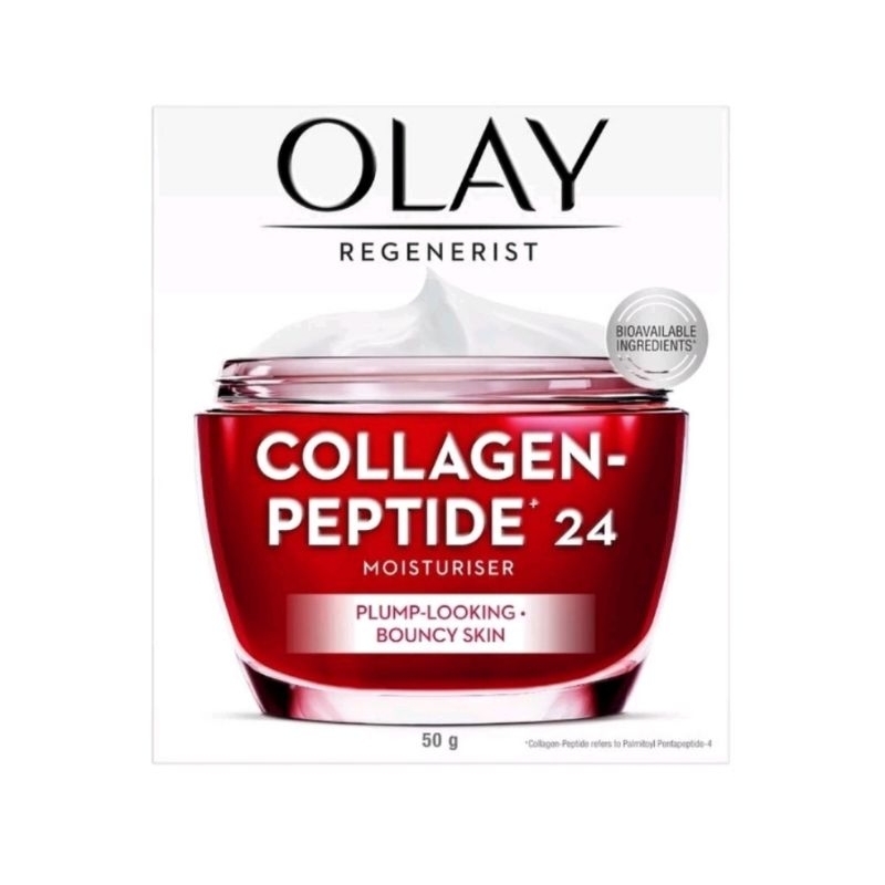 แพกเกจรุ่นใหม่ปี2024)OLAY โอเลย์ Regenerist Collagen-Peptide24 ครีมบำรุงสูตรผิวเด้ง อิ่มฟู 50g ...