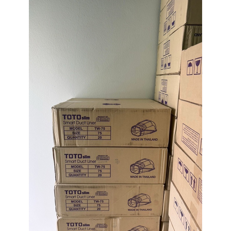 หัวกะโหลก ฝาครอบผนัง รางครอบท่อแอร์ TOTO slim TW-75 1 ลัง 20 ชิ้น | Shopee Thailand