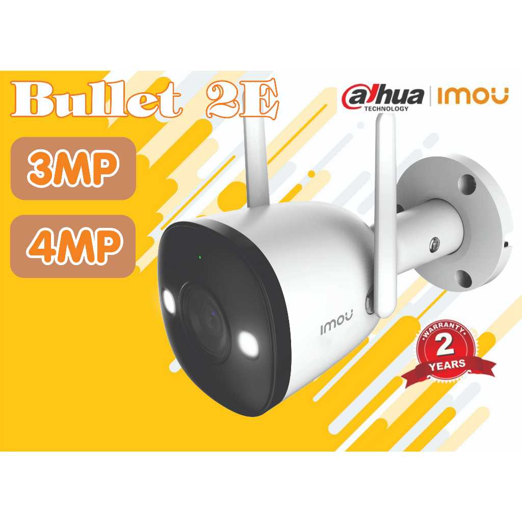 กล้องวงจรปิดไร้สาย IMOU BULLET 2E ภาพสี 24 ชั่วโมง IP CAMERA 3MP 4MP ...