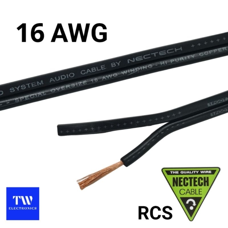 สายลำโพงNECTECH RCS 16AWG ทองแดงแท้ (ราคาต่อ1เมตร),สายเสียงกลาง,Speaker cable | Shopee Thailand