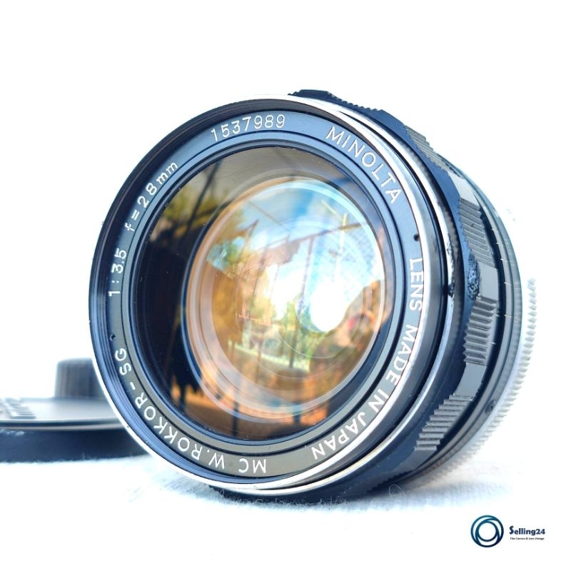 เลนส์มือหมุน MINOLTA MC W.ROKKOR SG 28mm F3.5 สายวิว พร้อมฝาหน้าท้าย | Shopee Thailand