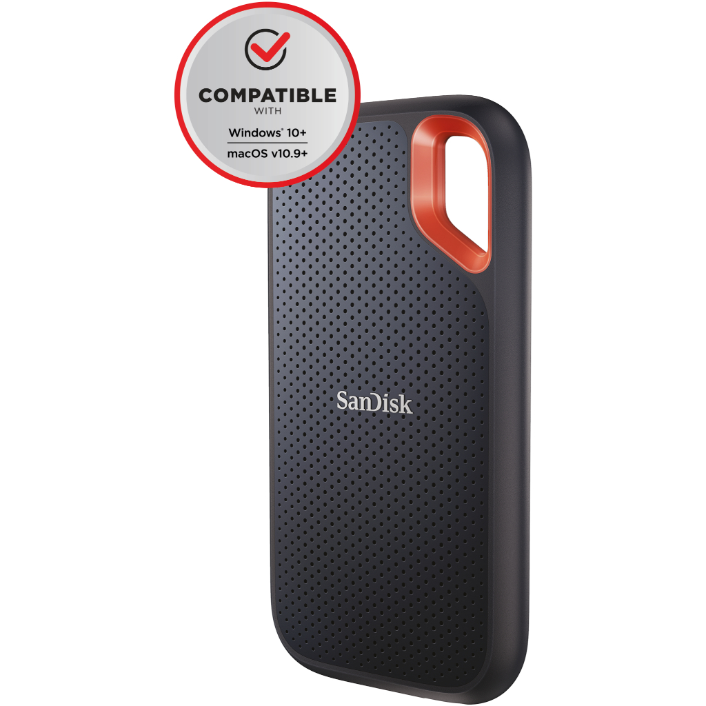 SanDisk Extreme Portable SSD 1TB(SDSSDE61-1T00-G25) Read speed up to 1050MB/s, Write speed up to ...