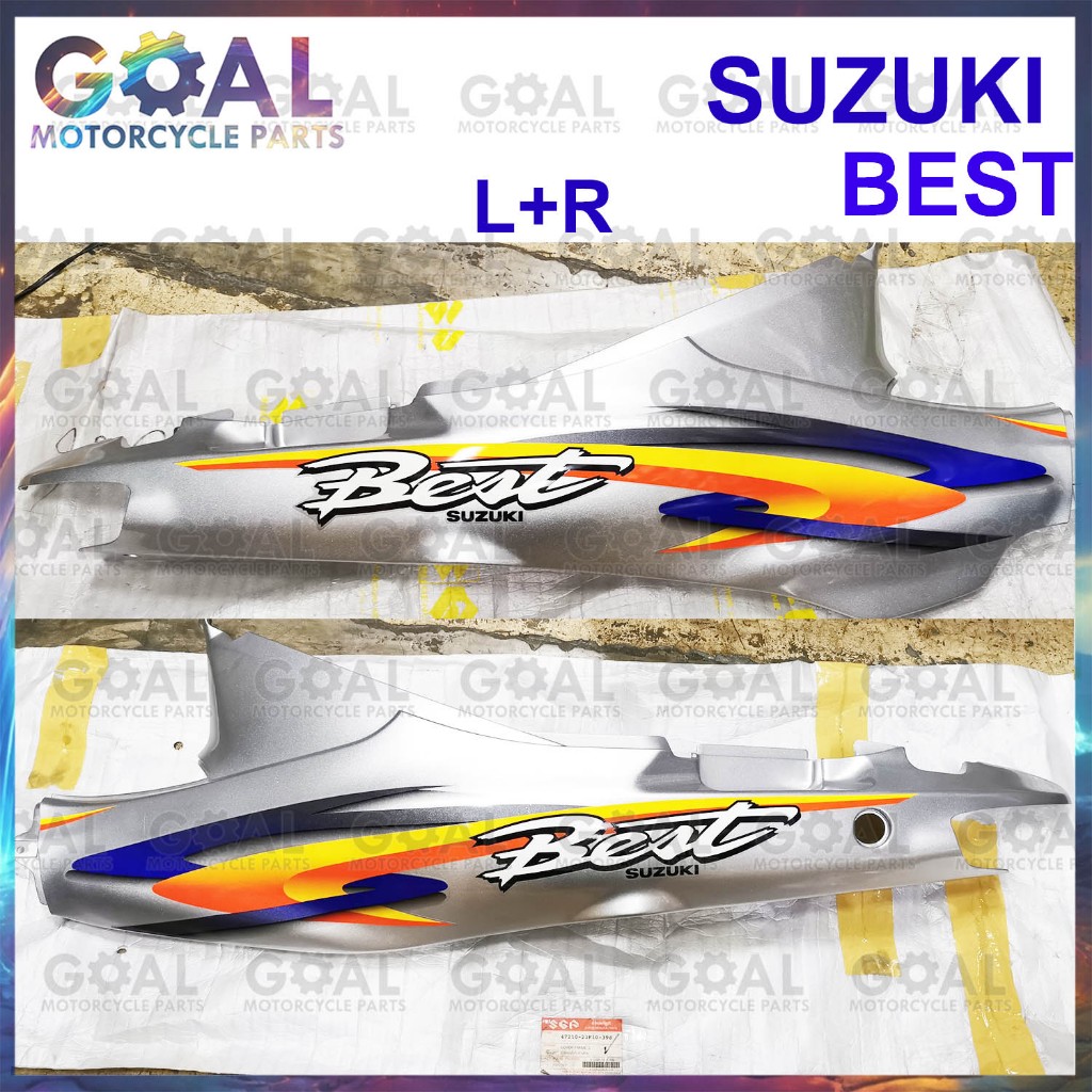 ฝาครอบตัวถัง ขวา+ซ้าย BEST แท้ศูนย์ Suzuki 47110-23F10-398, 47210-23F10-398 FD110X-Y ฝาข้าง ชุด ...