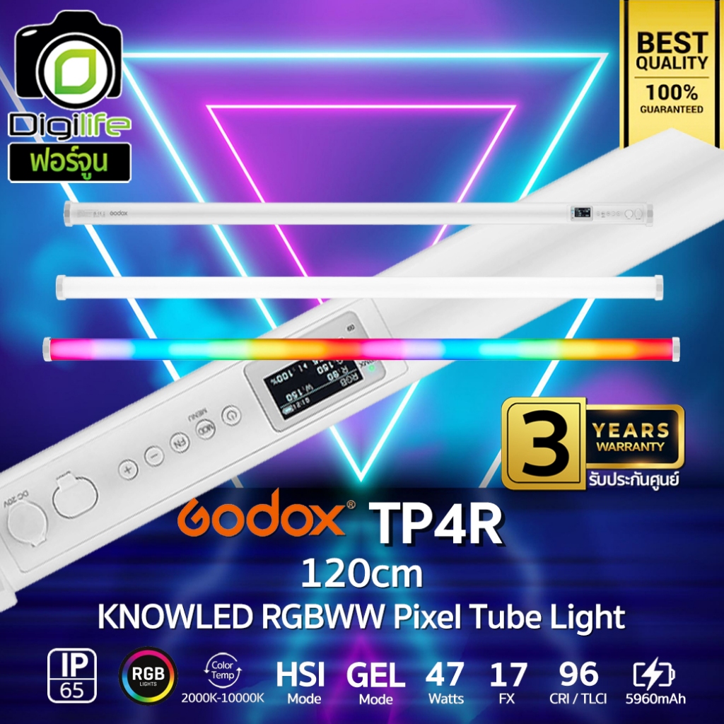Godox LED TP4R 120cm- KNOWLED RGB Pixel Tube Light 47W 2000K-10,000K ...