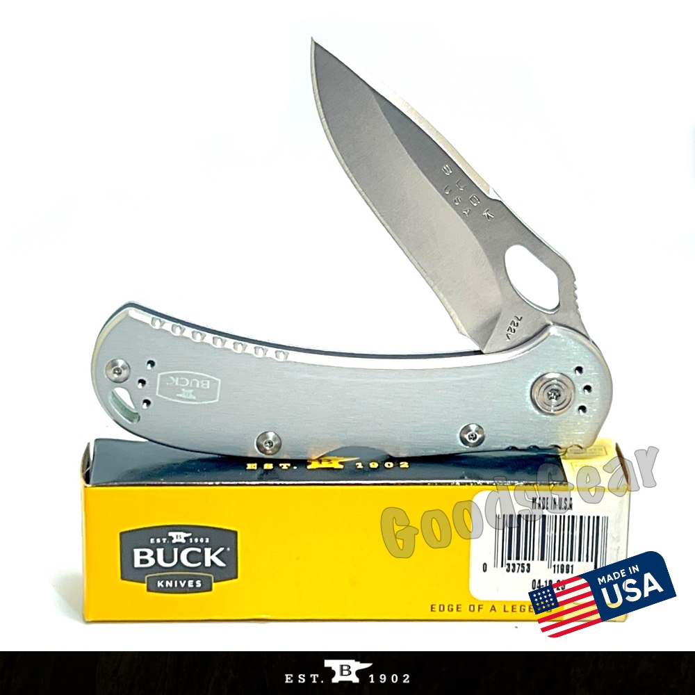 มีดพับ Buck Spitfire 0722GYS1-B ใบเรียบ ด้ามAluminum | Shopee Thailand