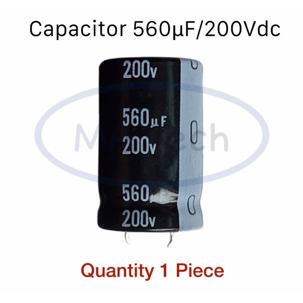 560uF 200V Capacitor 560uf/200vdc คาปาซิเตอร์ 200v560uf 105C ขนาด 22 ...
