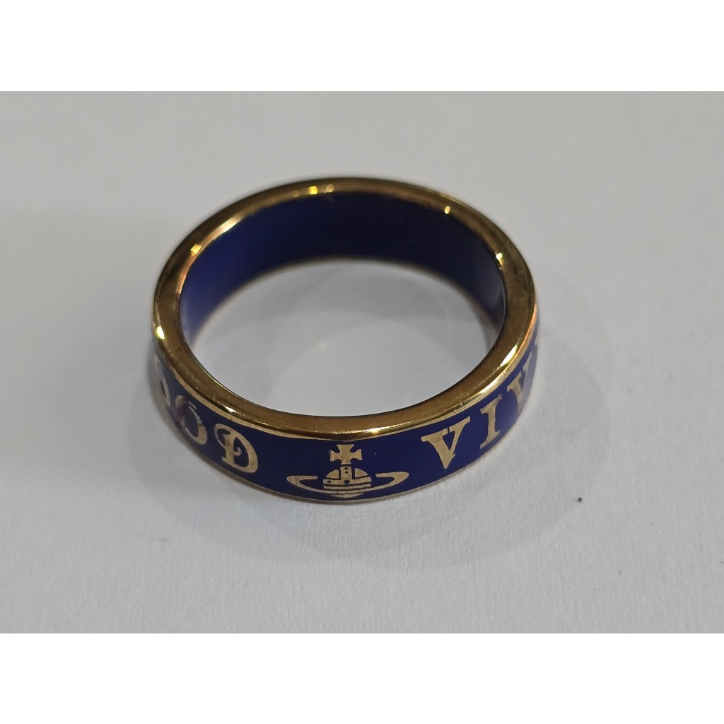 VW - มือสอง Vivienne Westwood CONDUIT STREET RING / GOLD-DARK-BLUE ...