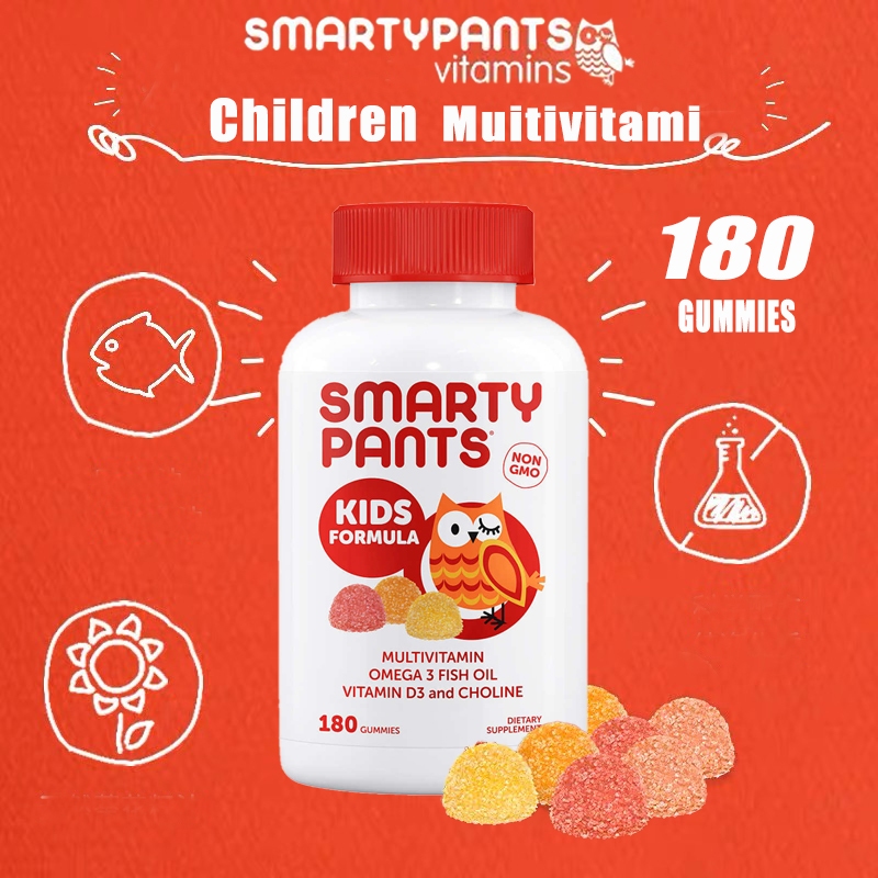 EXP SEP 2024 SMARTY PANTS MULTIVITAMIN OMEGA 3 FISH OIL VITAMIN D3 AND CHOLINE 180 Gummies ...