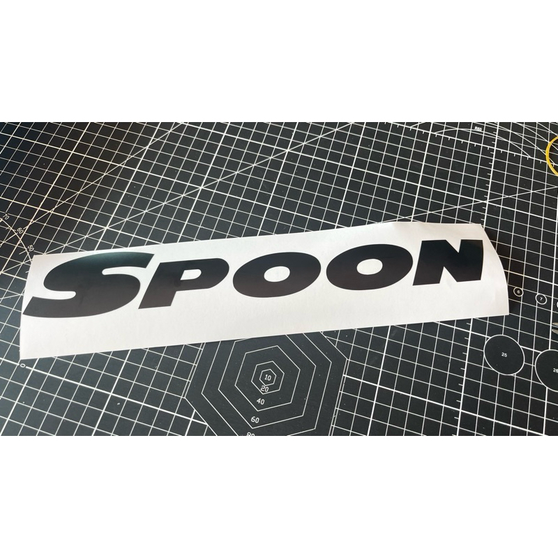 สติกเกอร์spoon ติดใต้กระจกมองข้าง แต่งรถ spoon honda | Shopee Thailand