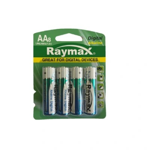 ถ่านอัลคาไลน์ AA (แพ็ค 8 ก้อน) RAYMAX- LR6/8B AA แพ็ค | Shopee Thailand