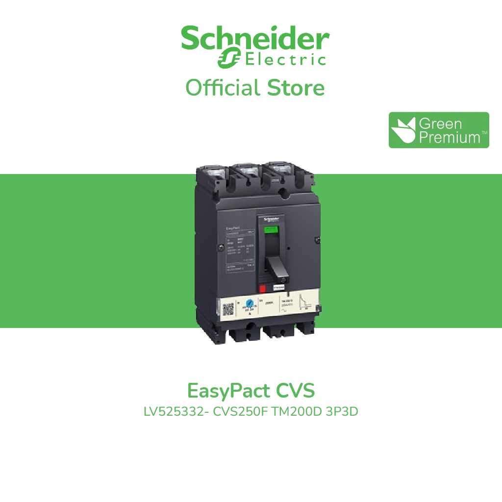 Schneider Electric เซอร์กิตเบรกเกอร์ EasyPact CVS250F, 36 kA at 415 VAC ...