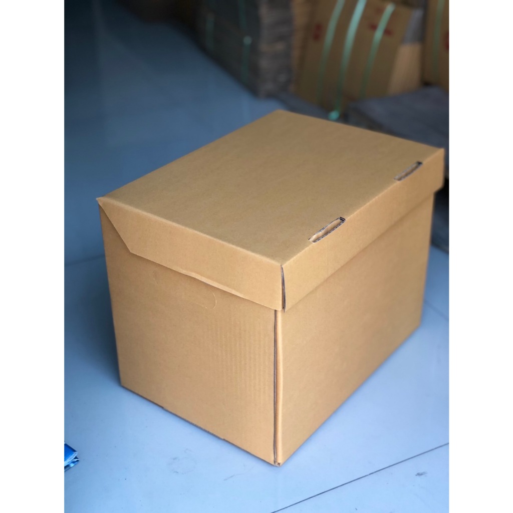กล่องเอกสารฝาในตัว #5 ใส่แฟ้ม3 นิ้วขนาด WxLxH: 36.5x45x30 cm | Shopee ...