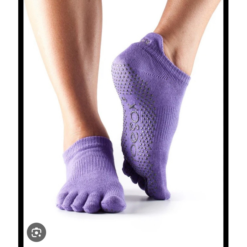 toesox low rise full grip sock purple | Shopee Thailand