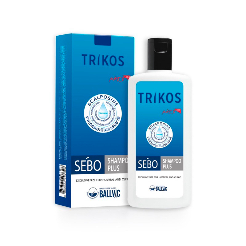 (พร้อมส่ง) TRIKOS SEBO PLUS SHAMPOO 180 ml แชมพูสระผม (Exp.23/5/27 ...