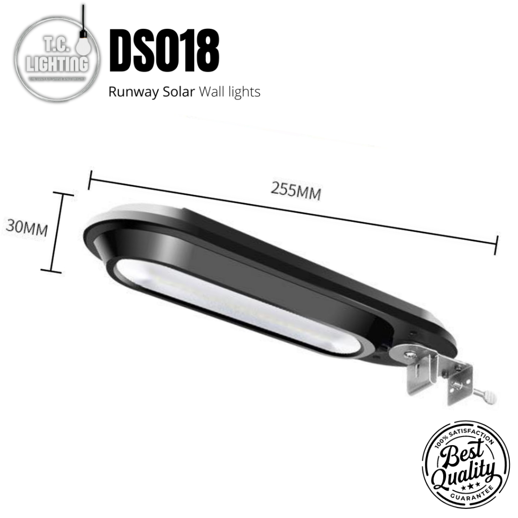TC โคมไฟติดกำแพงโซล่าเซลล์ โคมไฟ ไฟกำแพงโซล่าเซลล์ รุ่น DS018 Runway Solar Wall lights คุณภาพดี ...