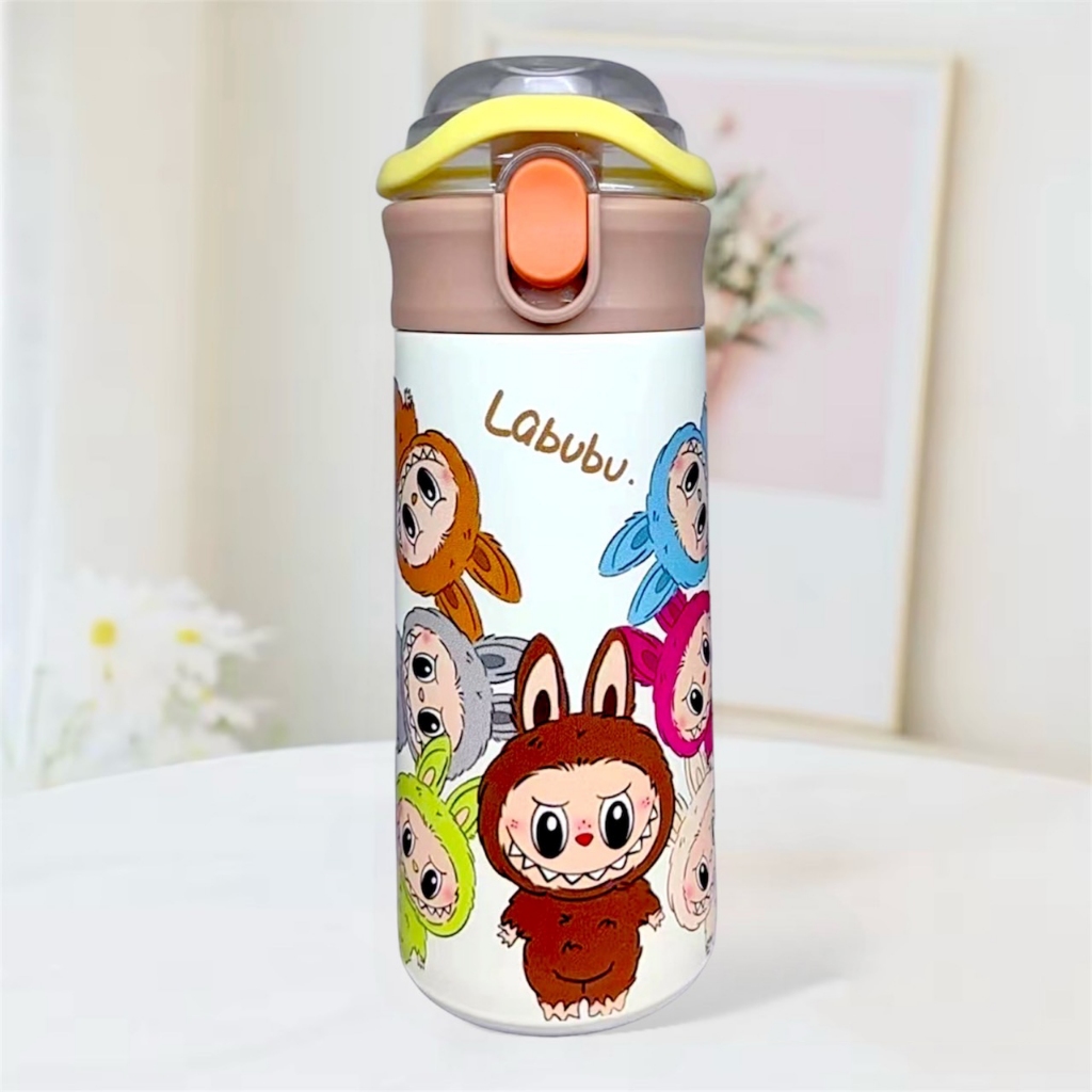 ขวดน้ำ มีหูหิ้ว วัสดุสแตนเลส 304 แถมหลอด 500ml เก็บความร้อนความเย็น พร้อมส่งจากไทย | Shopee Thailand