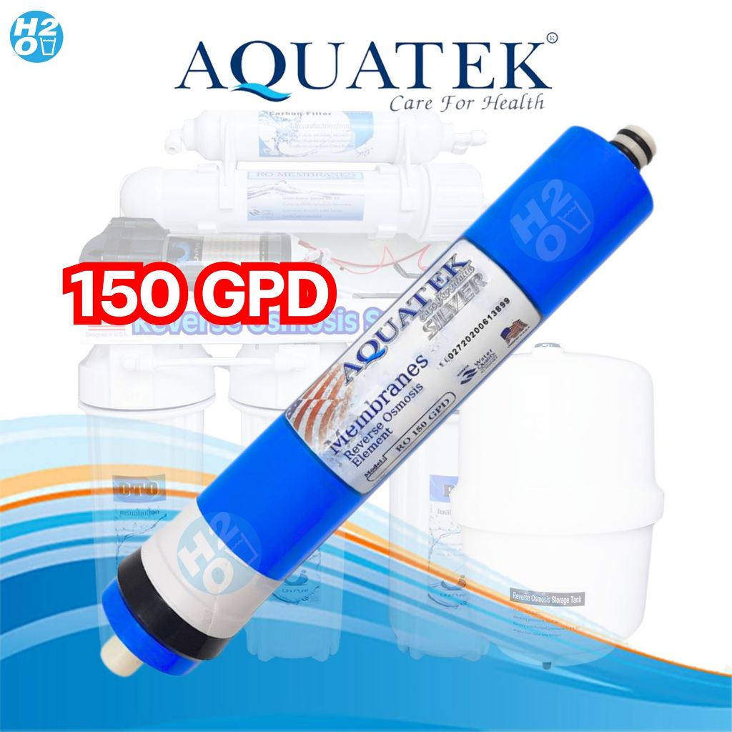 Aquatek ไส้กรองน้ำ ไส้กรองเมมเบรน RO Membrane 150 GPD เครื่องกรองน้ำ ตู้น้ำหยอดเหรียญ สำหรับระบบ ...