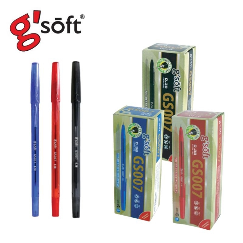 G'SOFT ปากกาลูกลื่นเจลจีซอฟท์ NO.GS007 หัว 0.38MM (30ด้าม) | Shopee ...
