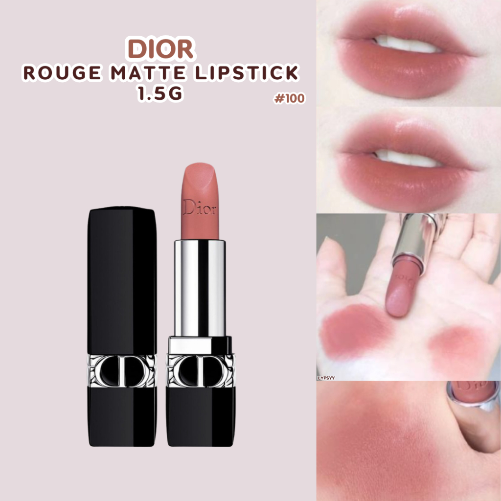 Dior Rouge Matte Lipstick 1.5g สี 100 | Shopee Thailand