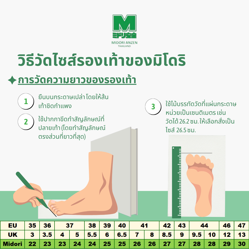 NEW !!! Midori Anzen รองเท้าเซฟตี้ สไตล์สนีคเกอร์ รุ่น MPN-305 สีดำ / Midori Anzen Safety ...