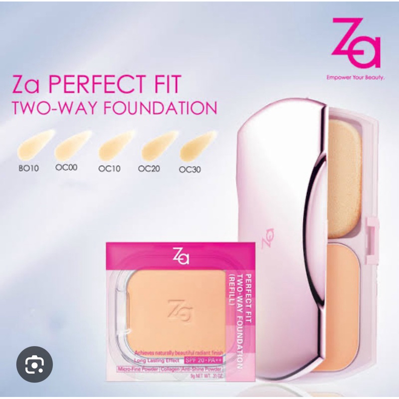 ZA perfect fit two-way foundation powder (refill) แพคเกจตามรูป | Shopee ...