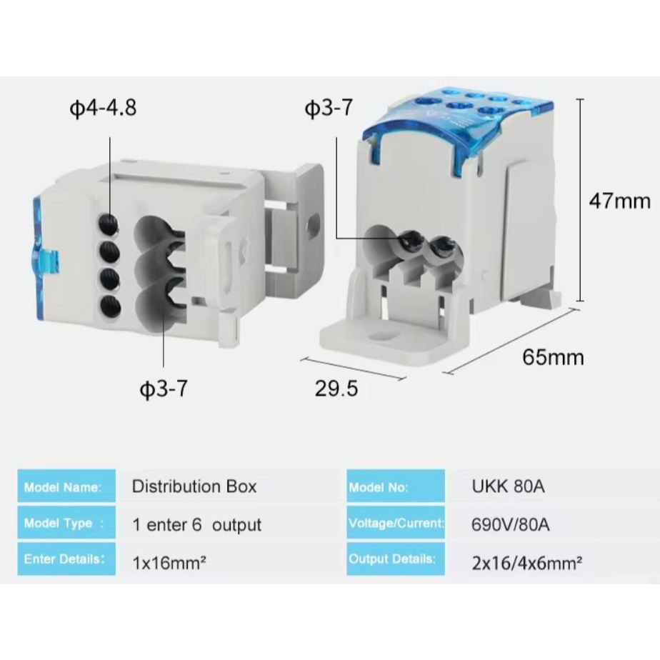 UKK Distribution Block: UKK เทอร์มินอลกระจายกระแสขนาด 80A, 125A, 160A และ 250A | Shopee Thailand