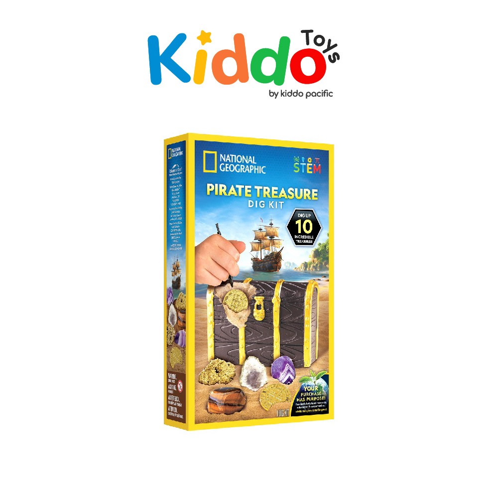 National Geographic Pirate Treasure Dig Kit ของเล่น วิทยาศาสตร์ ชุดขุด ...