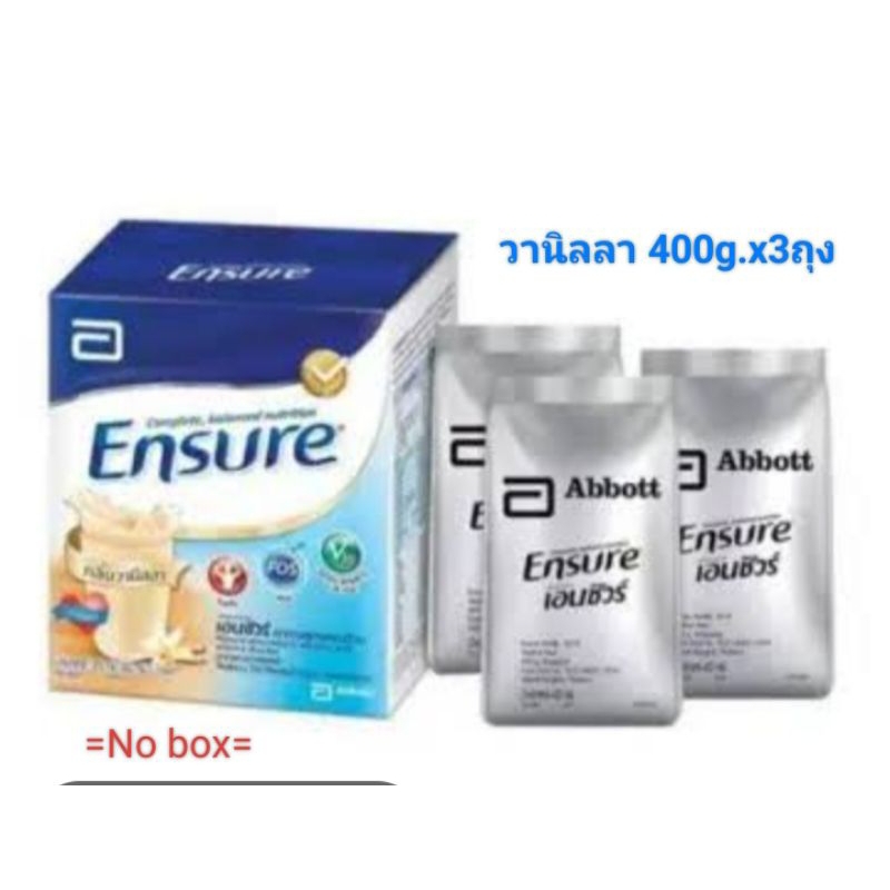 Ensure เอนชัวร์ วานิลลา แบบถุงเติม 1.2 Kg (400 กรัม x 3) | Shopee Thailand