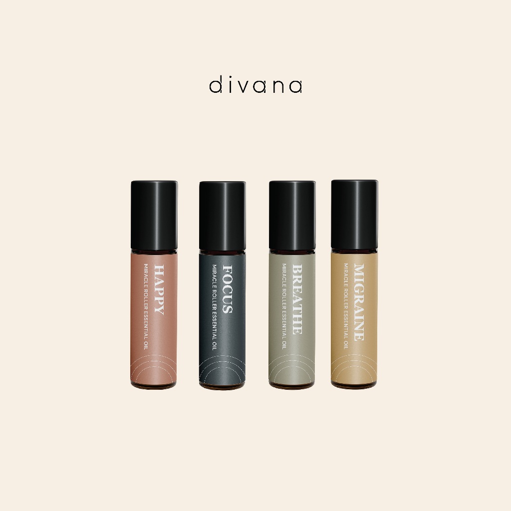 Divana Miracle roller essential oil 10 ml. ลูกกลิ้งน้ำมันหอมระเหยจากสาร ...