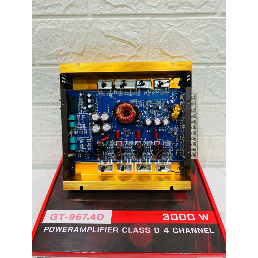 พาวเวอร์แอมป์ GRATIA รุ่น GT-967.4D Class D 4CH ระบบมอตเฟต ขับกลางแหลมรวม 16ดอกได้ | Shopee Thailand