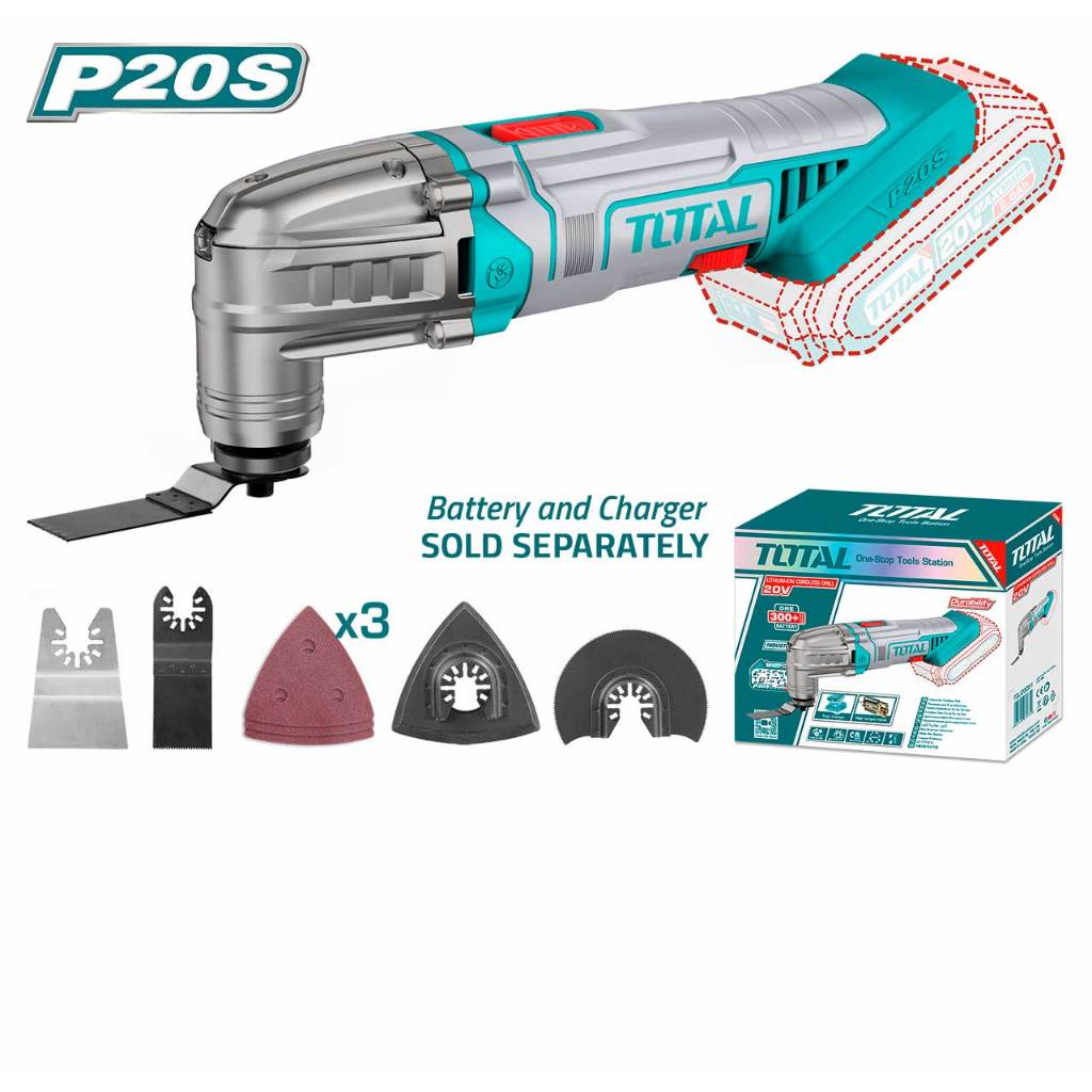 TOTAL เครื่องตัด-ขัดอเนกประสงค์แบตเตอรี่ไร้สาย20V. #TMLI20221(ครบชุด ...