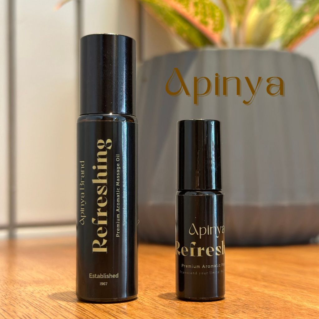 Apinya (แพคคู่ 8ml+4ml) Refreshing Aroma oil น้ำมันนวดอโรม่า แก้เครียด ...