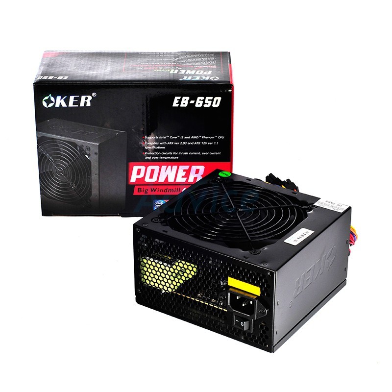 Oker Power Supply EB-650 สีดำ รับประกัน 1ปี | Shopee Thailand