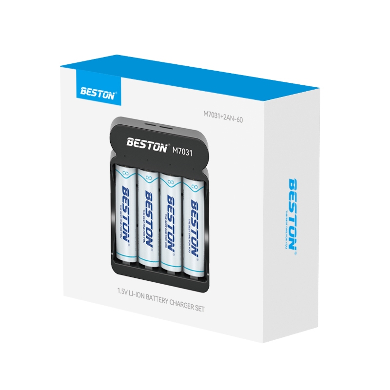 แท้ 100% ถ่านชาร์จ BESTON AA 1.5v Li-ion 2200MWH เครื่องชาร์จ BST-M7031 ...