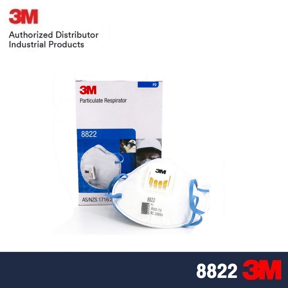 3M 8822 (10ชิ้น) หน้ากากกรองฝุ่น ละออง พร้อมวาล์วระบายอากาศ | Shopee Thailand