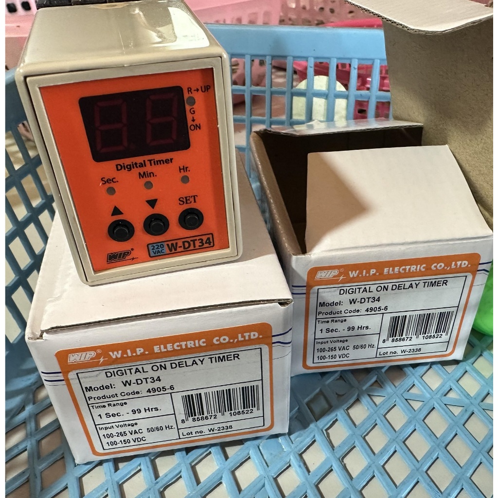 WIP ดิจิตอลทามเมอร์ รุ่น W-DT2 สวิทซ์นาพิกา Digital Timer 220VAC นาพิกาดิจิตอล ตั้งเวลา เปิดปิด ...