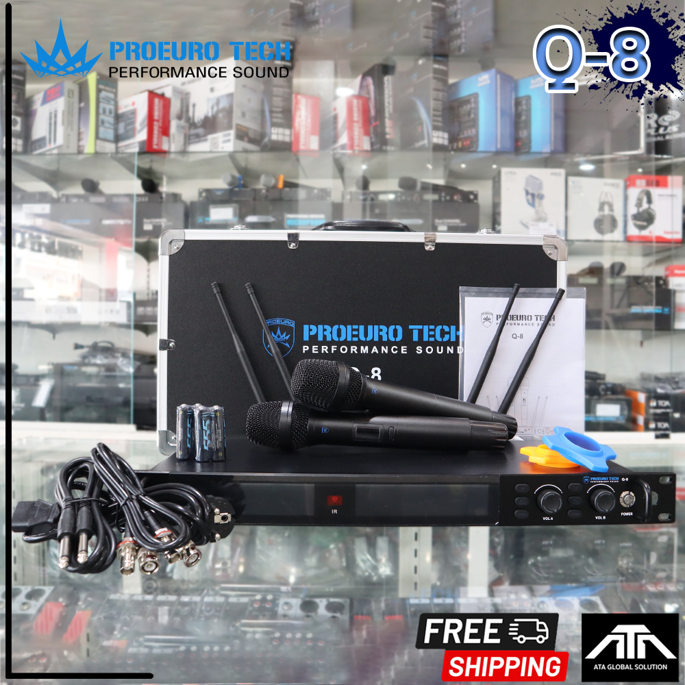 New PROEURO TECH Q-8 ไมโครโฟนไร้สาย MICROPHONE Q-8 ไมค์ลอย PROEURO TECH Q-8 ไมค์ลอย ไมโครโฟนไร้ ...