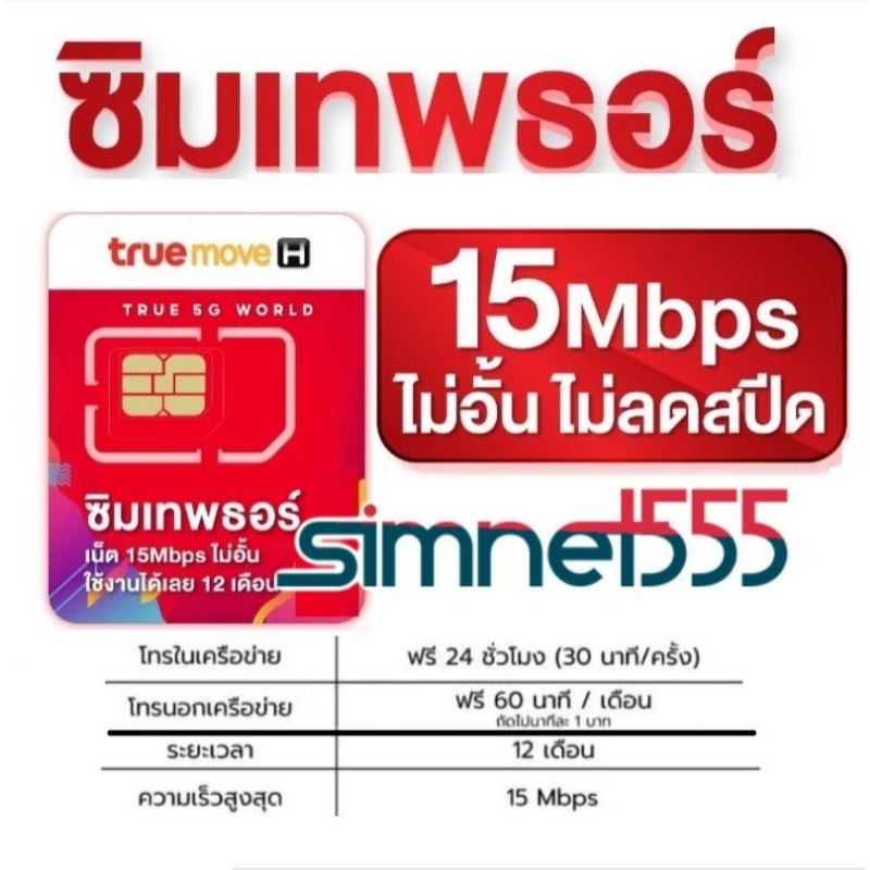 ซิมเทพธอร์ เน็ตไม่อั้น 15 Mbps ใช้งานได้เลย 1 ปี Thor true 4g/5g 15mb unlimited 15mb part3 ...