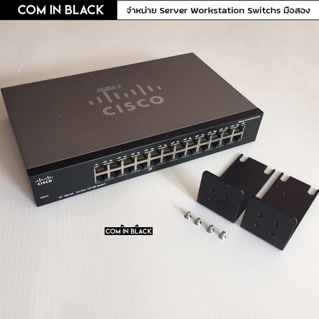 Switch Cisco SF100-24 Rackmount Switch 24 Port ความเร็ว 10/100Mbps (มือ ...